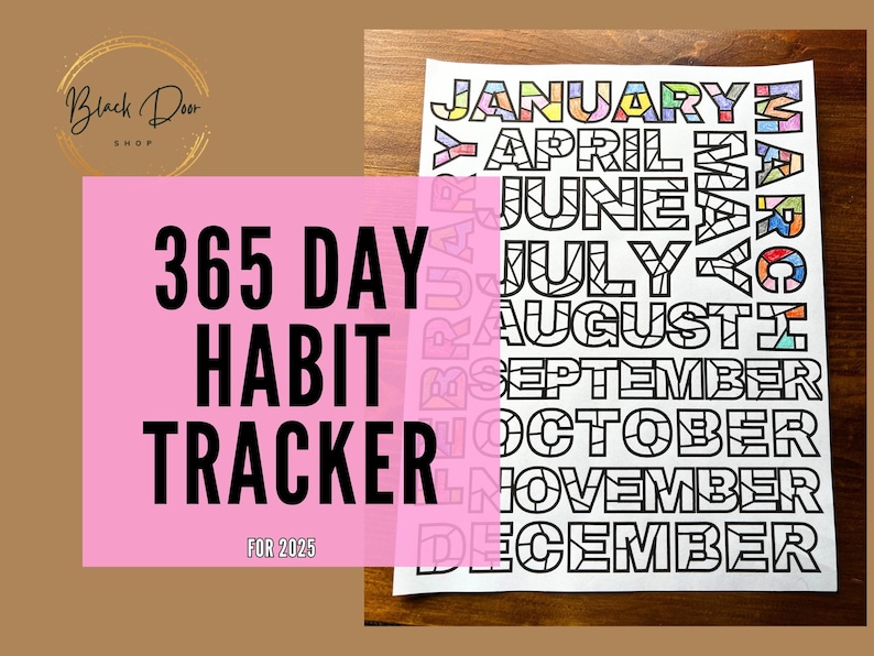 365 Day Habit Tracker, Yearly Habit Tracker, Printable Habit Tracker ...