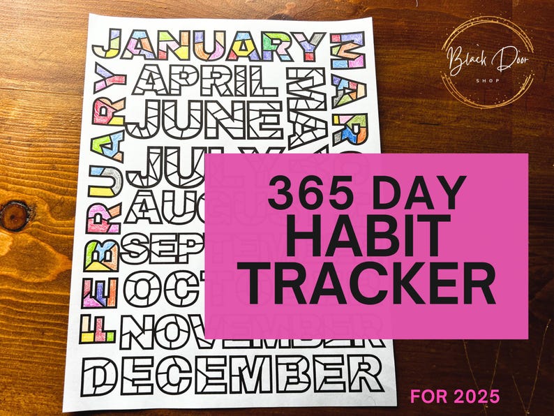 365 Day Habit Tracker, Yearly Habit Tracker, Printable Habit Tracker ...