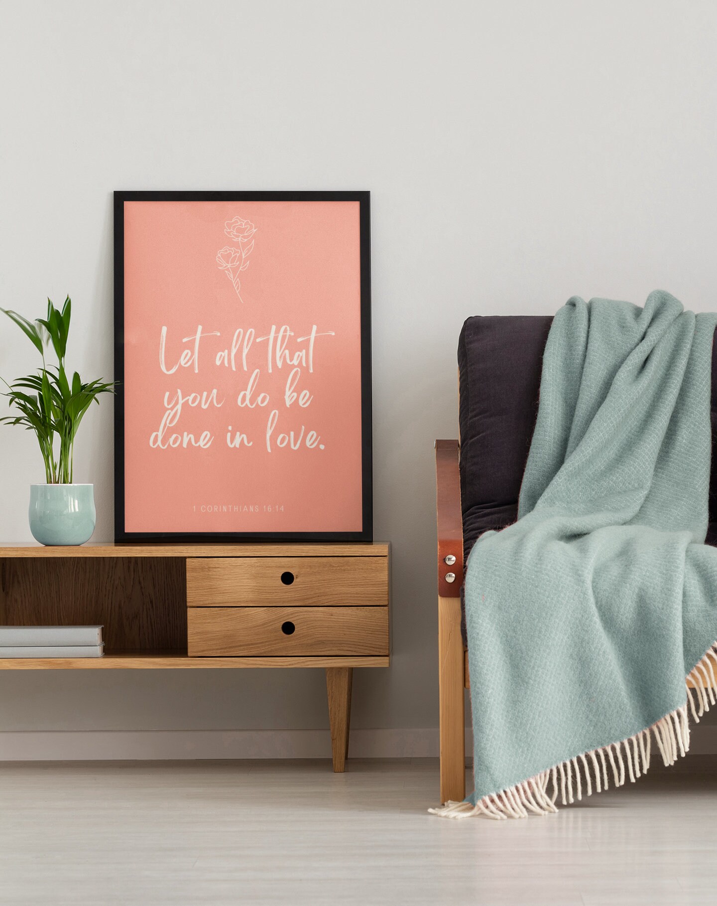 Let All That You Do Be Done in Love Print Bible Verse Wall | Etsy