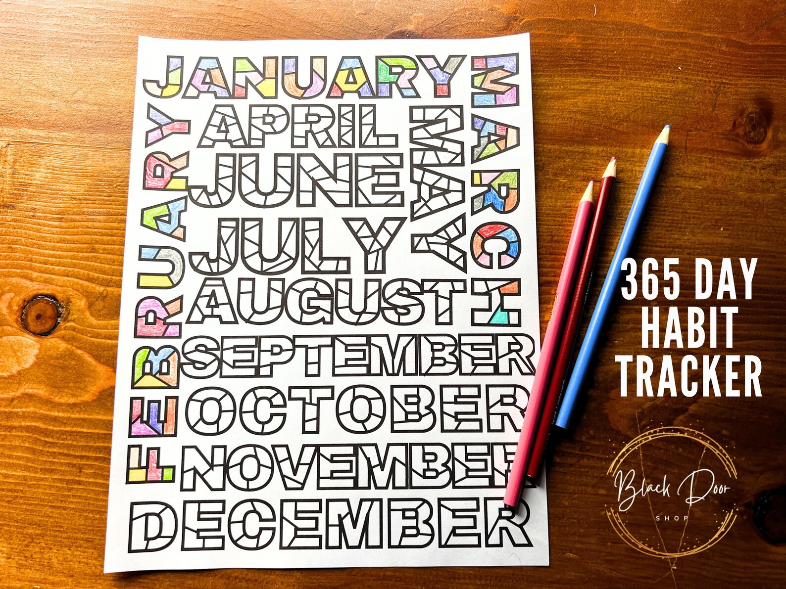 365 Day Habit Tracker, Yearly Habit Tracker, Printable Habit Tracker ...