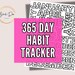 365 Day Habit Tracker, Yearly Habit Tracker, Printable Habit Tracker ...