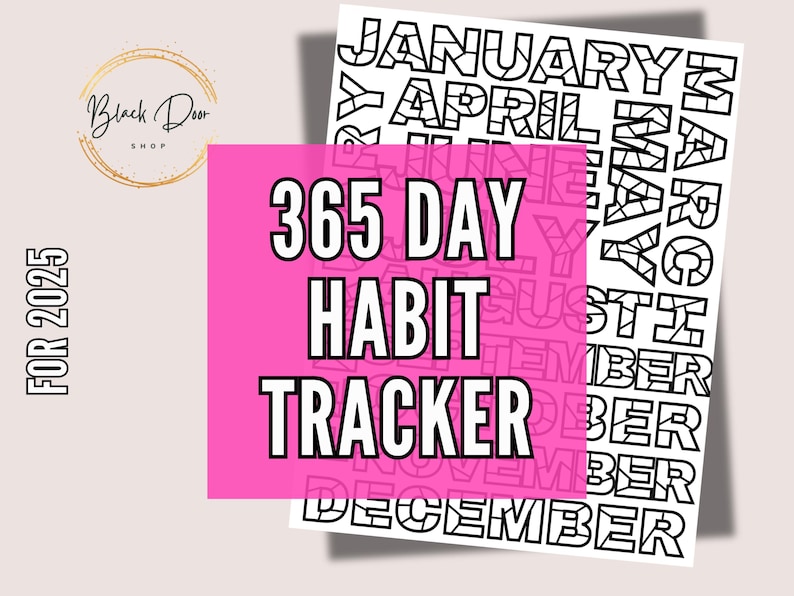 365 Day Habit Tracker, Yearly Habit Tracker, Printable Habit Tracker ...