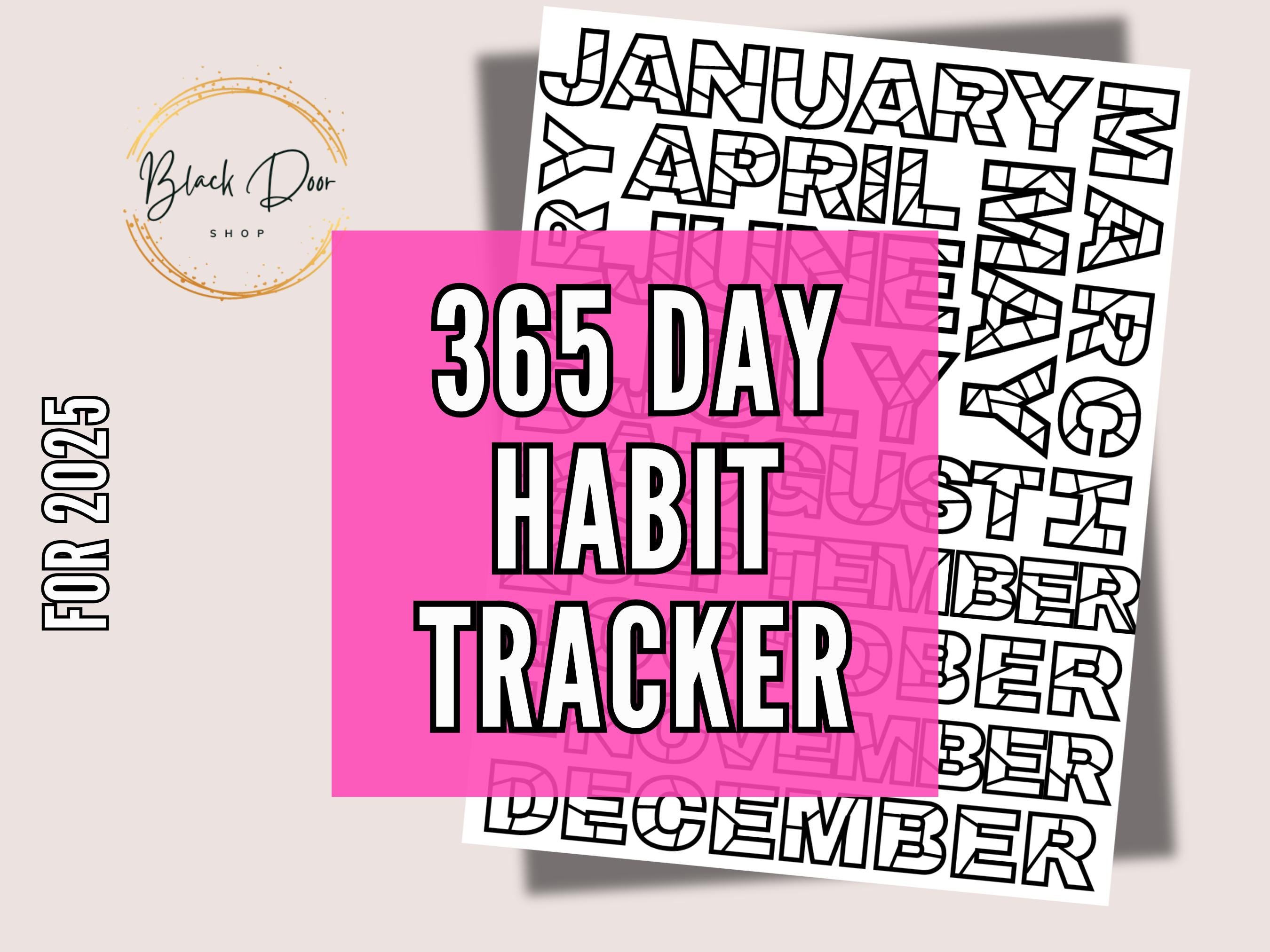 365 Day Habit Tracker, Yearly Habit Tracker, Printable Habit Tracker ...