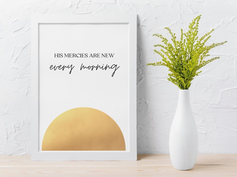 His Mercies Are New Every Morning | Lamentations 3:23 | Bible Wall Art ...