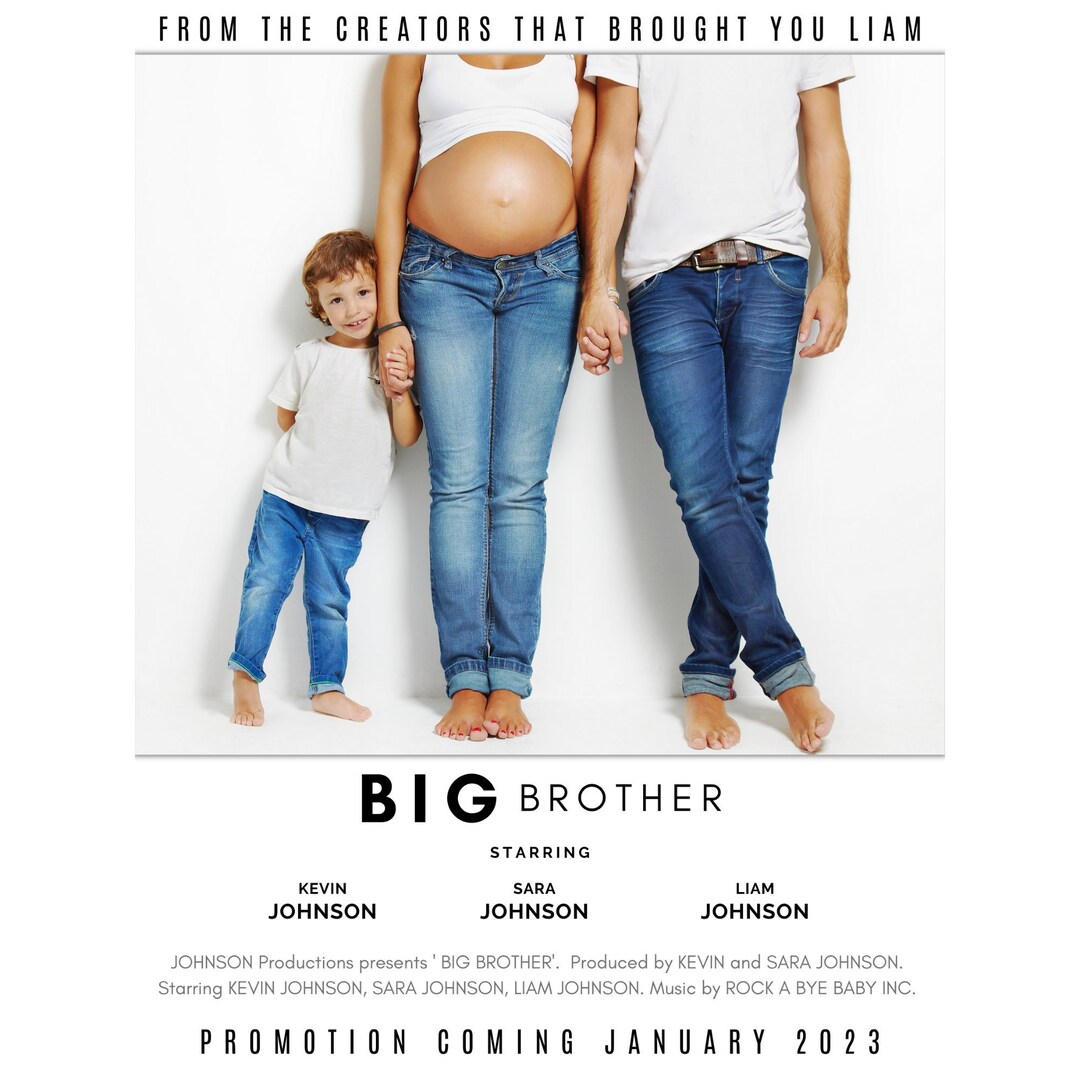 Movie Poster Pregnancy Announcement + Social Media Announcement ...