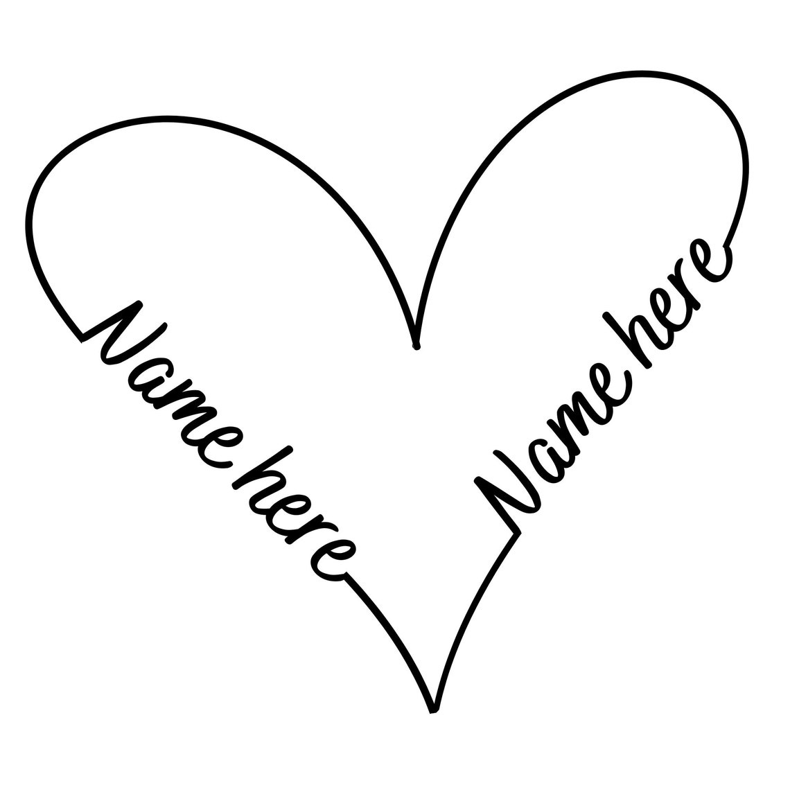 Custom Names in Heart SVG - Etsy