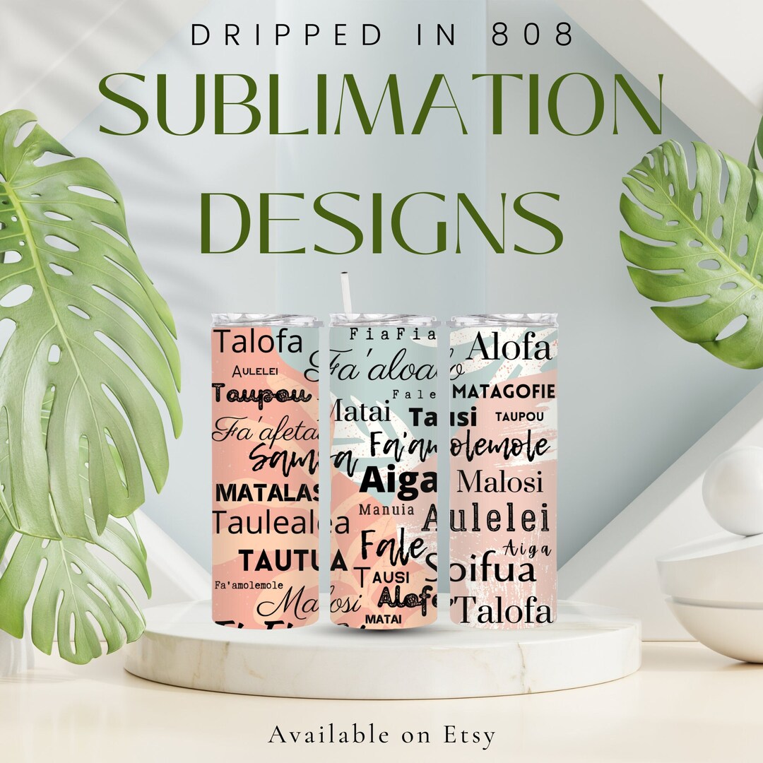 Samoan Words Image + Sublimation Designs + Tumbler Graphics ...