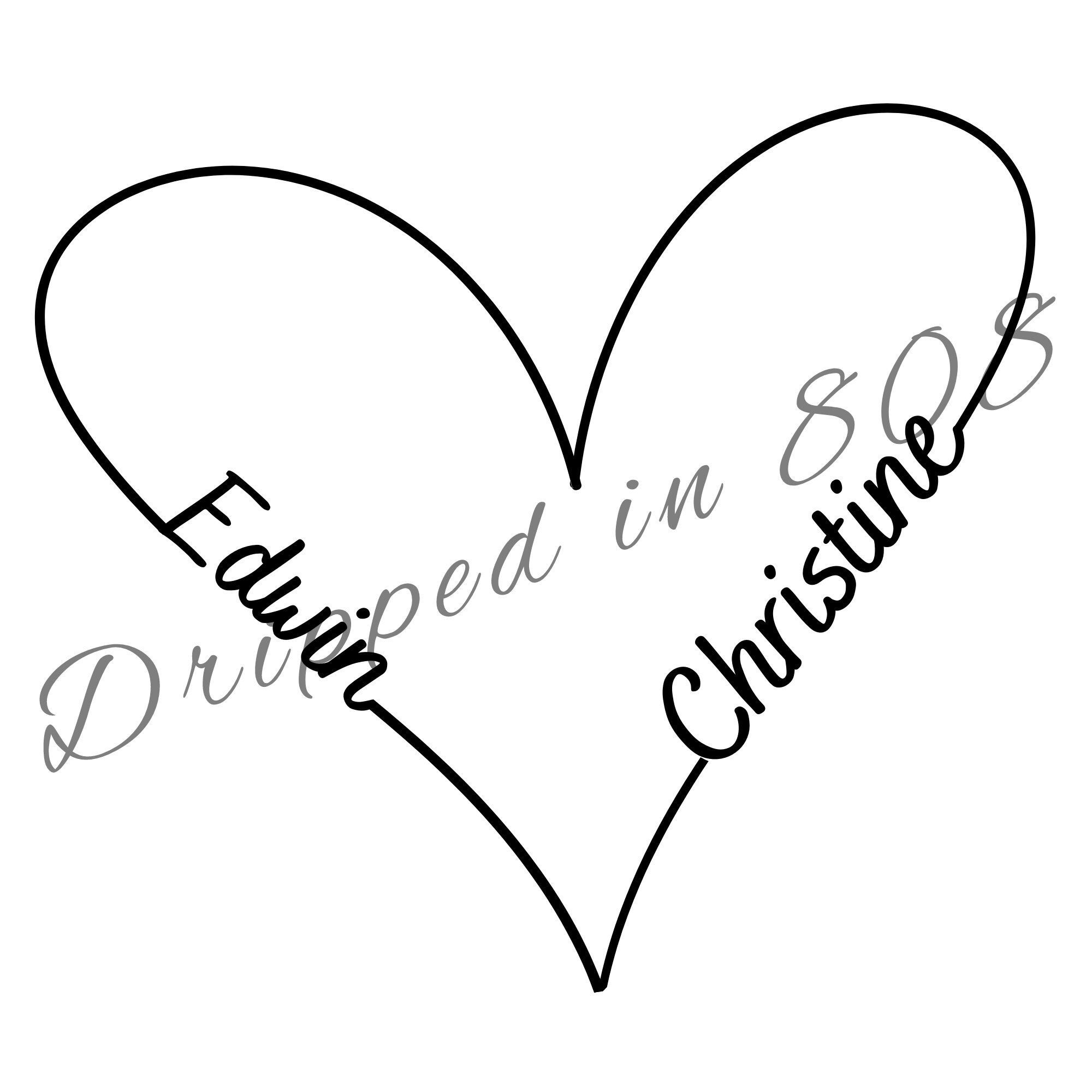 Custom Names in Heart SVG - Etsy