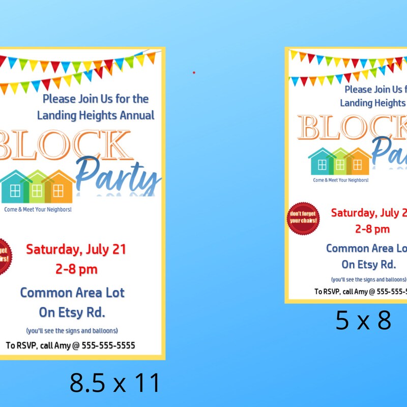Block Party Flyer - Etsy