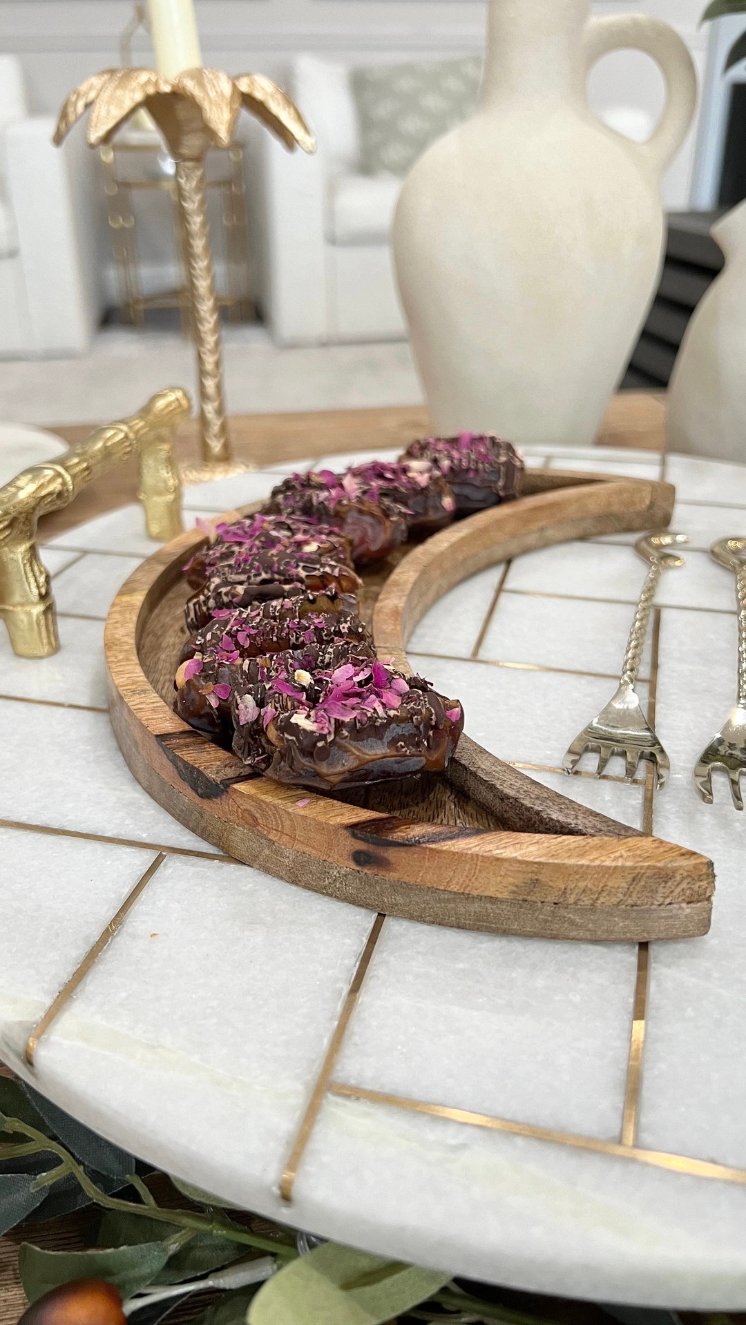 Crescent Moon Wood Plate - Etsy