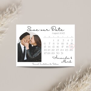 Printable Calendar Save the Date Digital Download Canva Template - Etsy