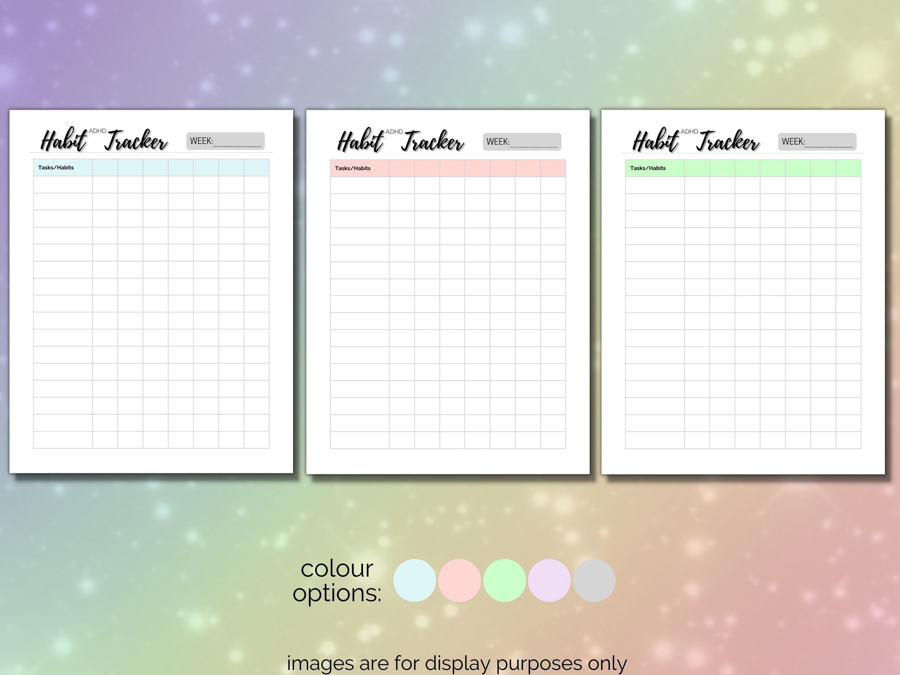 Habit Tracker Printable Initiative Tracker ADHD Planner Habit Tracker ...