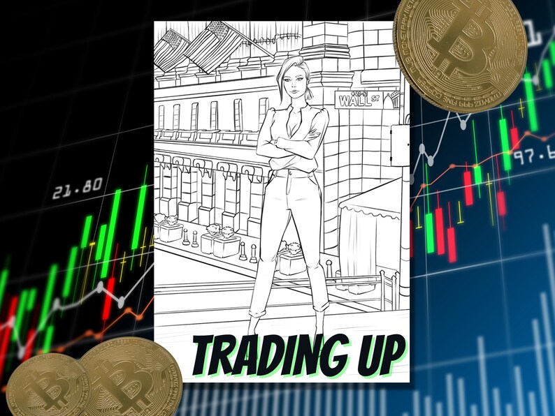Digital Download Coloring Page Line Art trading Up Women in Action - Etsy