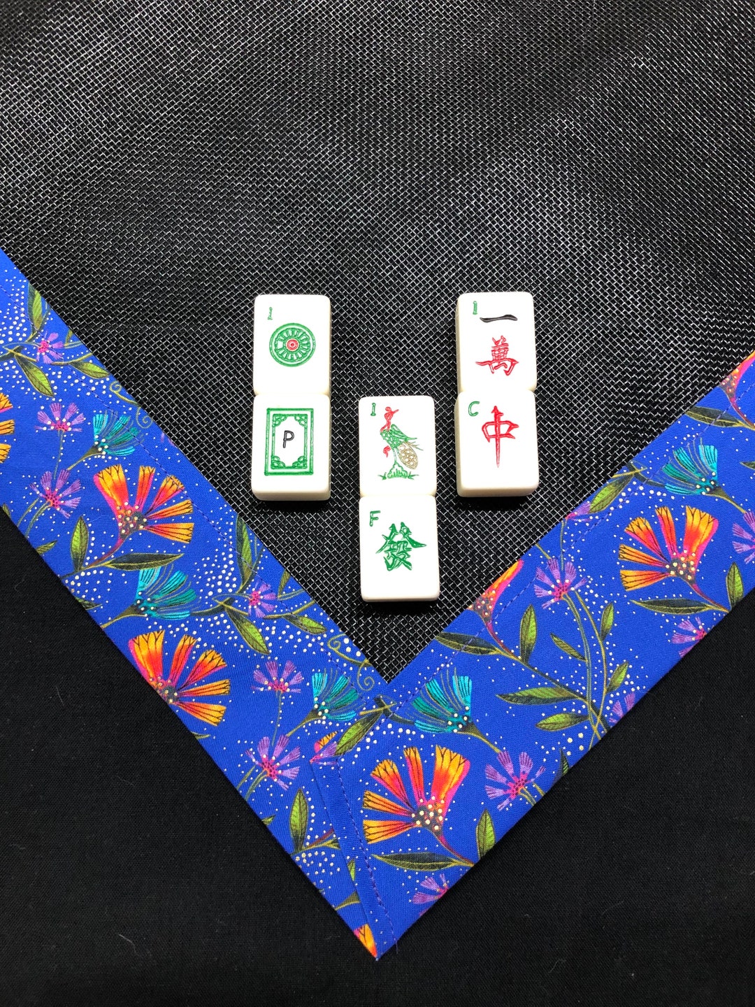 Mahjong Table Mat With Colorful Cotton Edging - Etsy