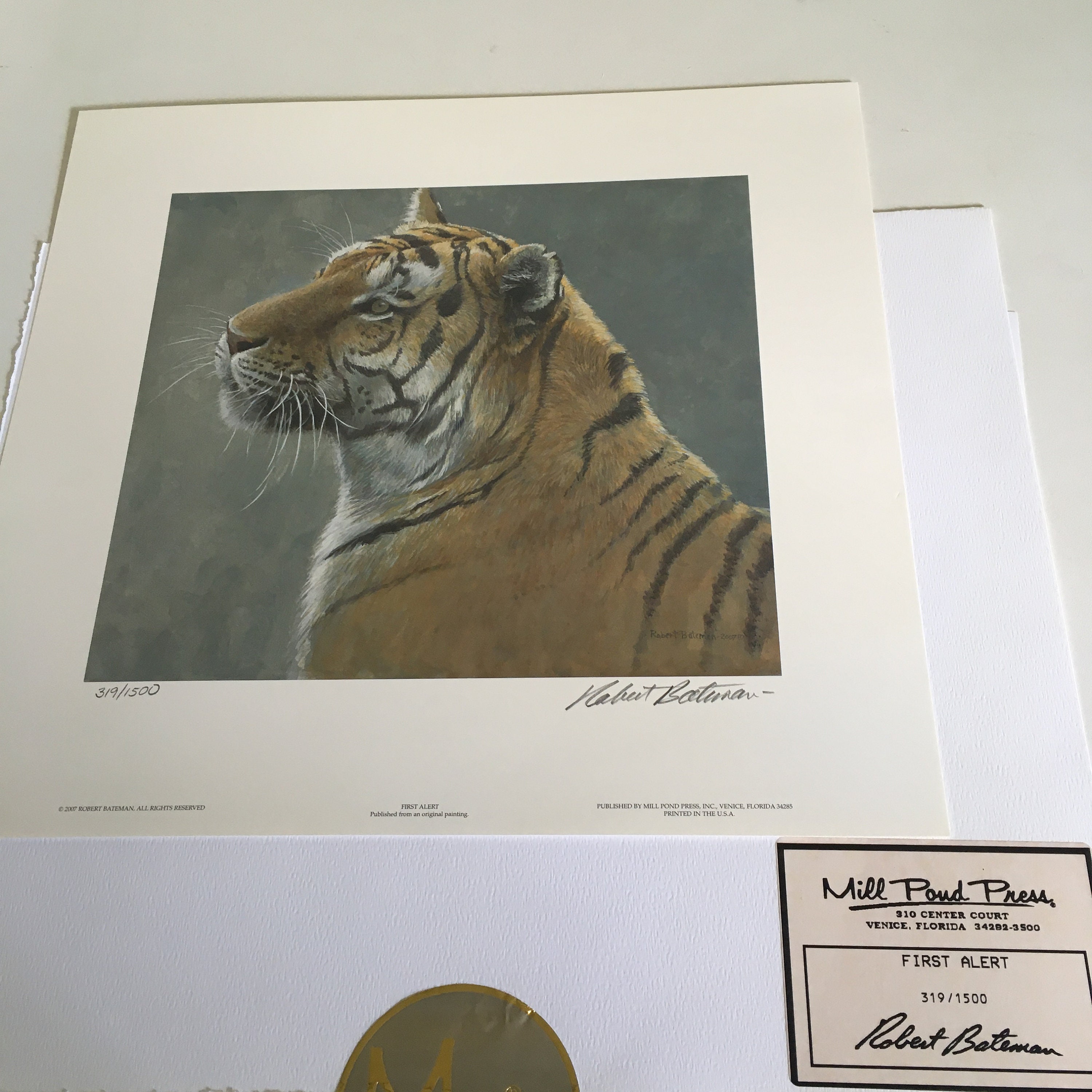 Robert Bateman First Alert Siberian Tiger Print Limited Edition Signed ...