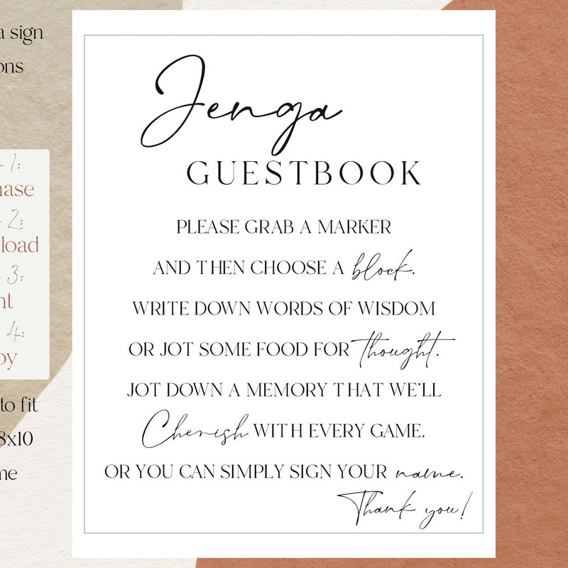 Jenga Wedding Sign - Etsy