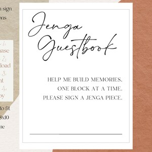 Jenga Guestbook Sign Graduation Party Birthday Party Celebration Any ...