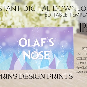 Themed Editable Food Label Template | Digital Download | Princess ...