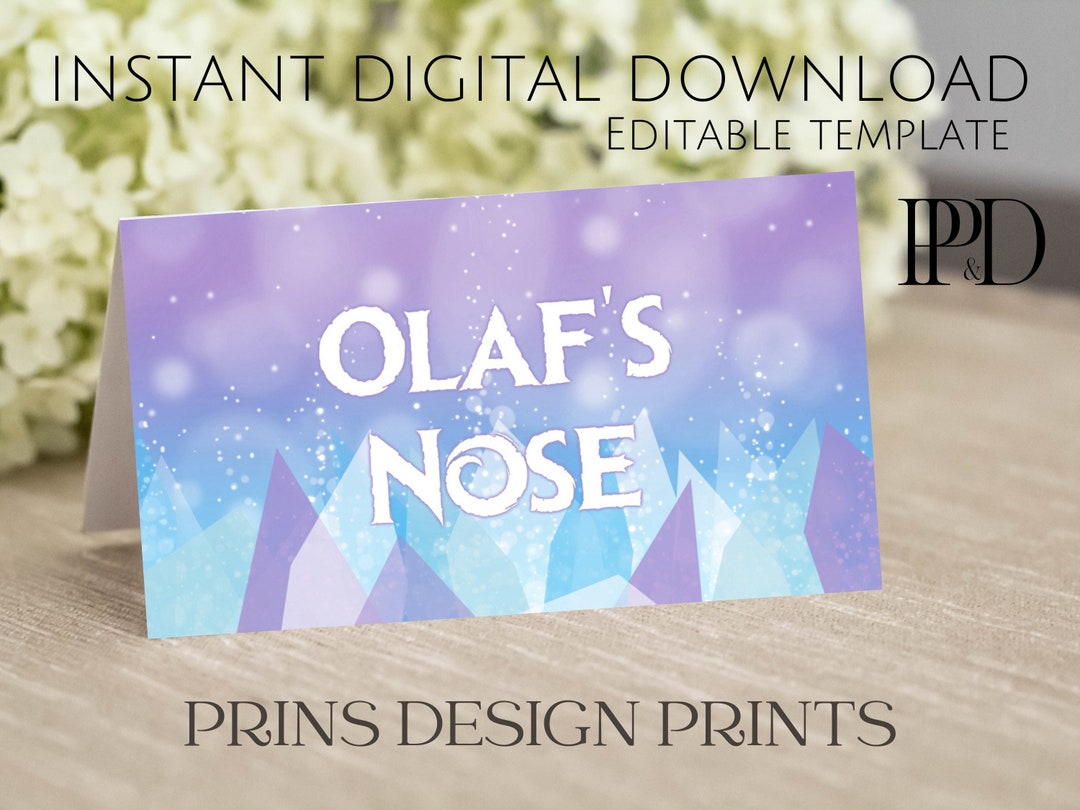 Themed Editable Food Label Template | Digital Download | Princess ...