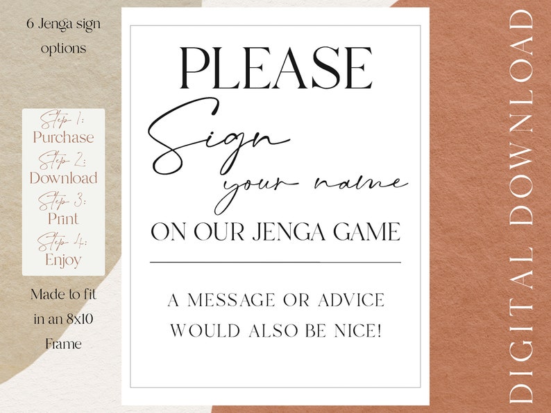 Jenga Wedding Guest Book, Jenga Sign, Marriage is a Game of Balance ...