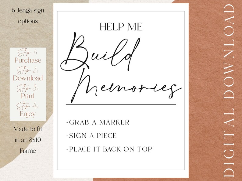 Jenga Guestbook Sign Graduation Party Birthday Party Celebration Any ...