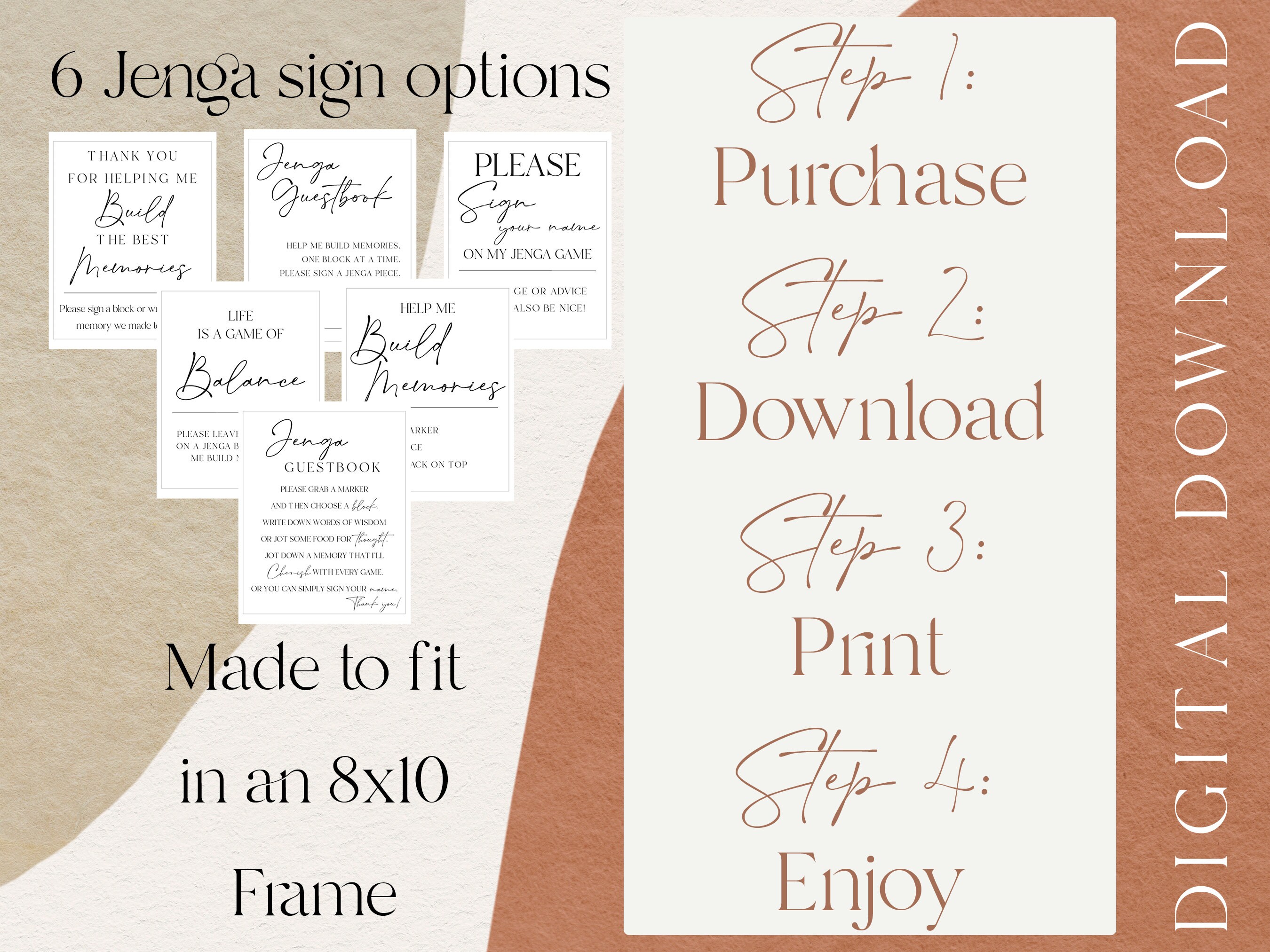 Jenga Guestbook Sign Graduation Party Birthday Party Celebration Any ...