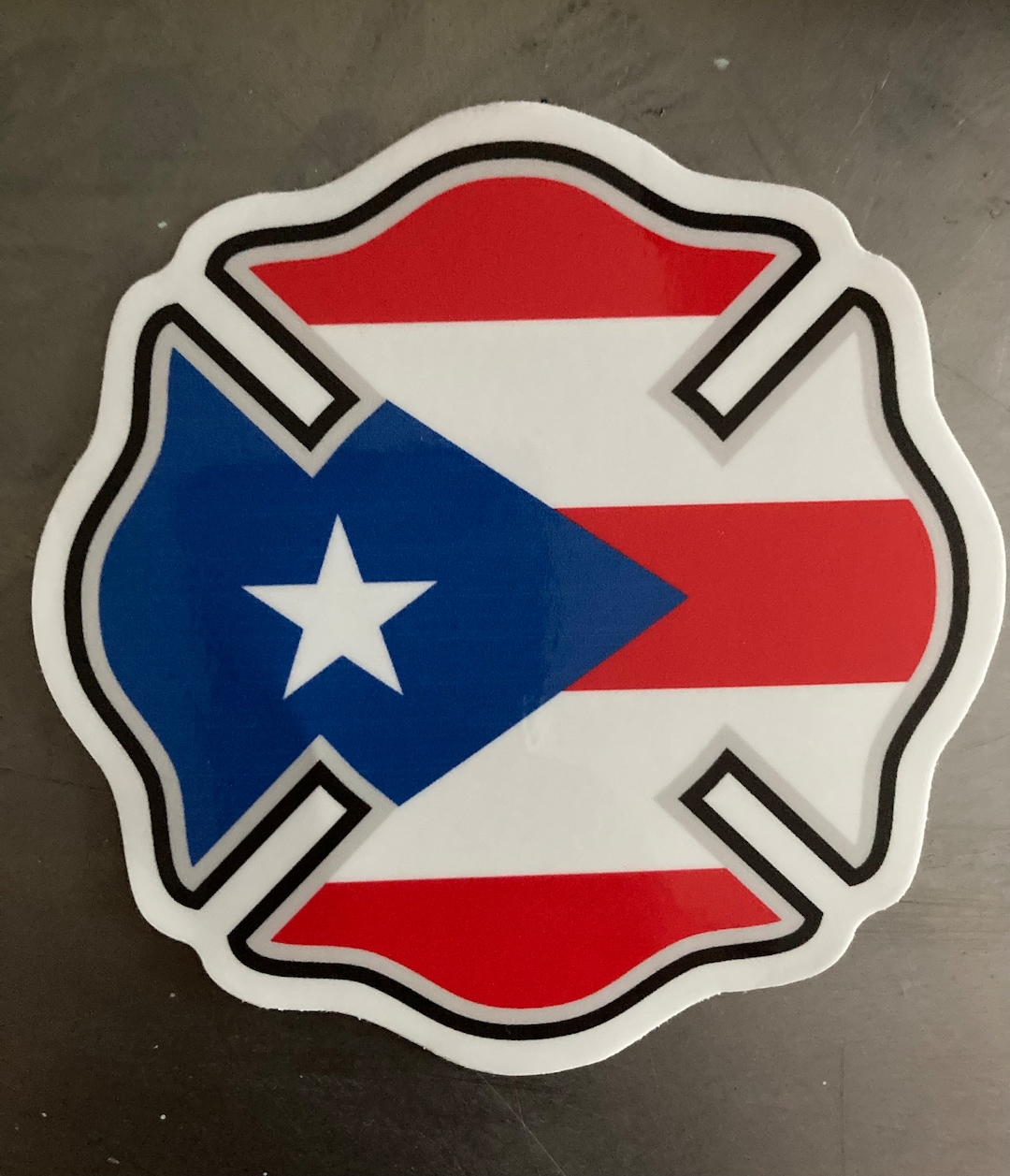 Puerto Rico Maltese Cross Decal (cars, Lockers, Tumblers, Laptops) - Etsy