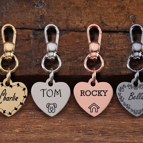 Bunny Shape Pet Name elegant Font Large 1 1/4 Custom - Etsy