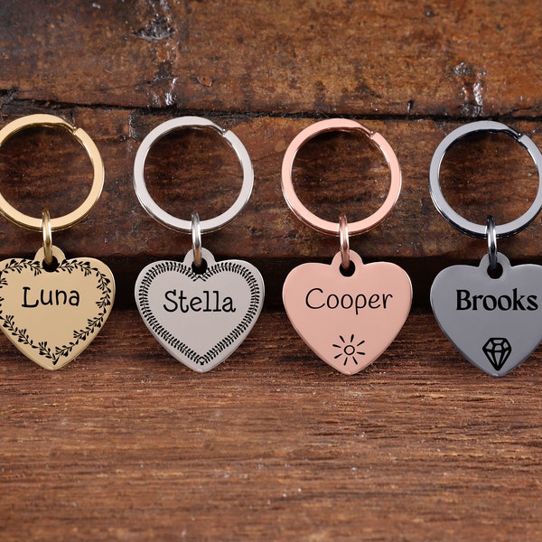 Heart Dog Tag - Etsy