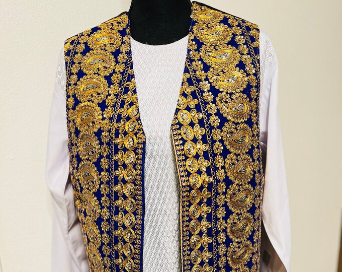 Afghan Traditional Waistcoat / Waskat for Men / Afghani Party & Wedding ...