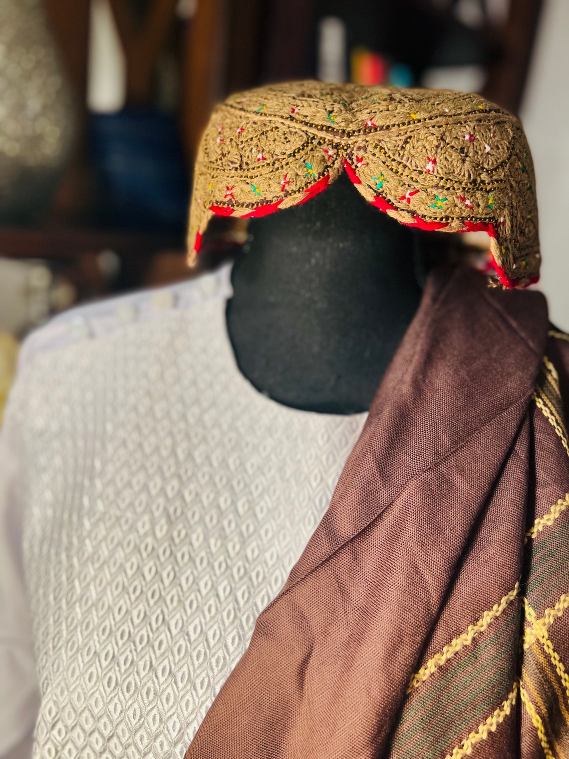 Kandahari Hat/afghan Handmade Kandahari Cap / Pashtun Traditional Hat ...
