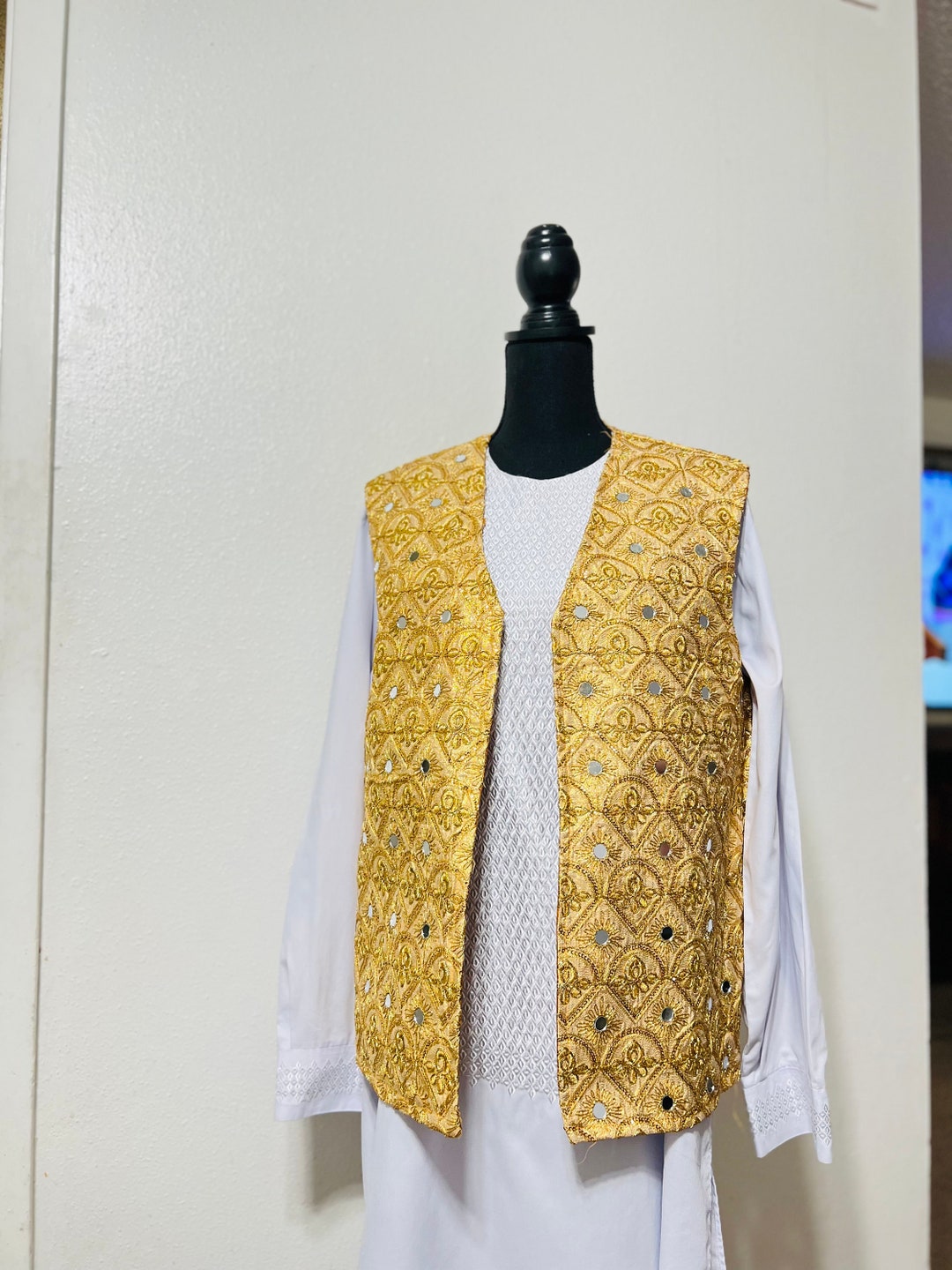 Afghan Traditional Waistcoat for Grooms / Waskat for Men / Afghani ...