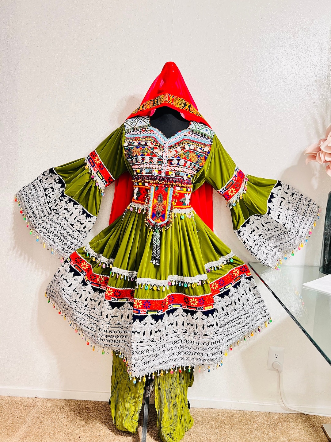 Afghani Bridal Dress / Afghan Kuchi Dress / Afghani Dress Custom Design ...