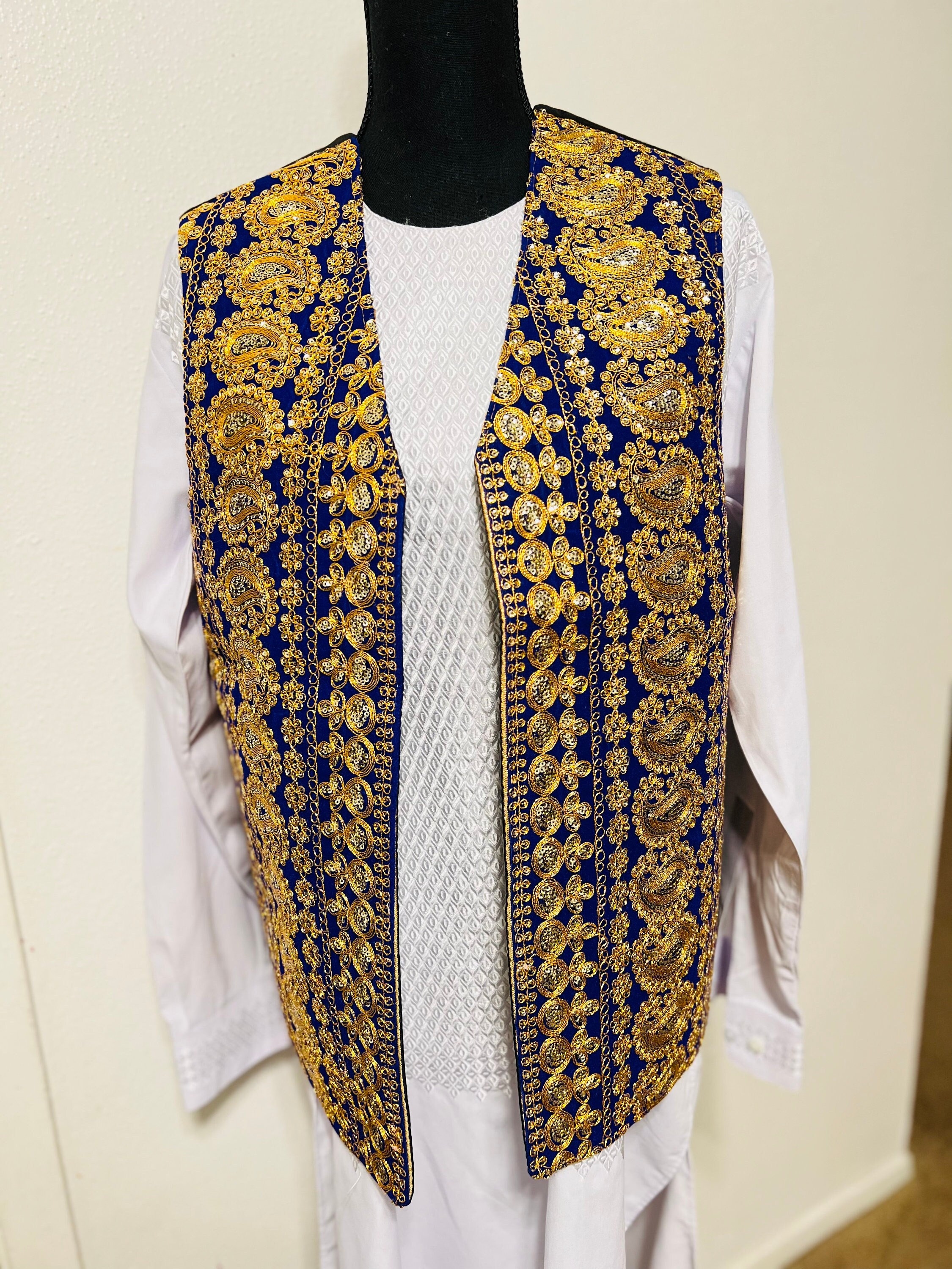 Afghan Traditional Waistcoat / Waskat for Men / Afghani Party - Etsy