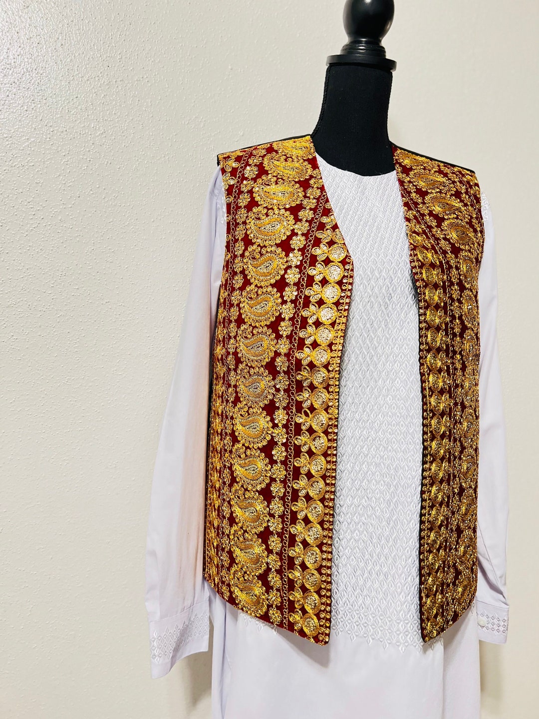 Afghan Traditional Waistcoat / Waskat for Men / Afghani Party - Etsy