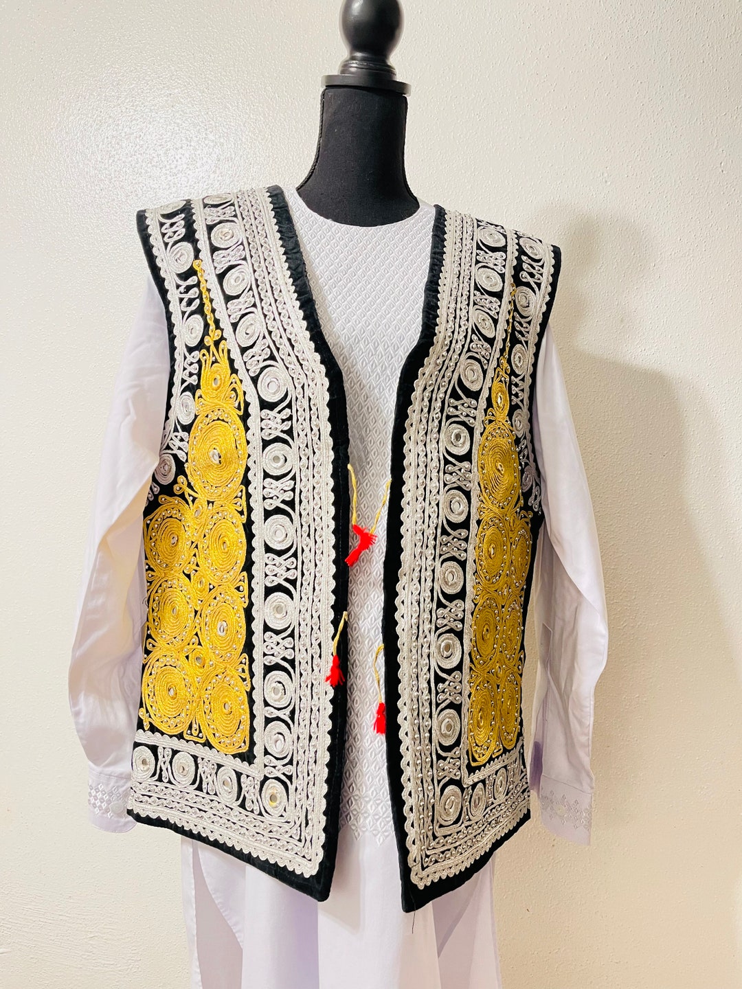 Afghan Traditional Waistcoat for Grooms / Waskat for Men / Afghani ...