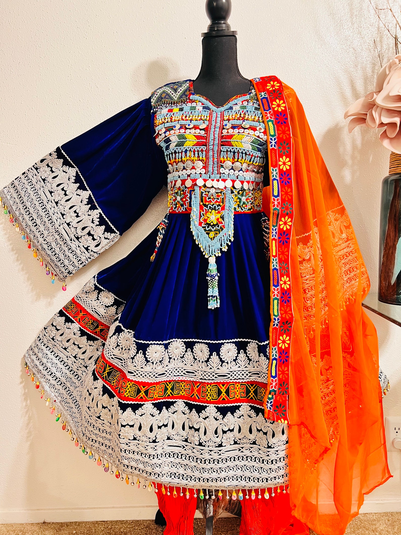 Afghani Bridal Dress / Afghan Kuchi Dress / Afghani Dress Custom Design ...