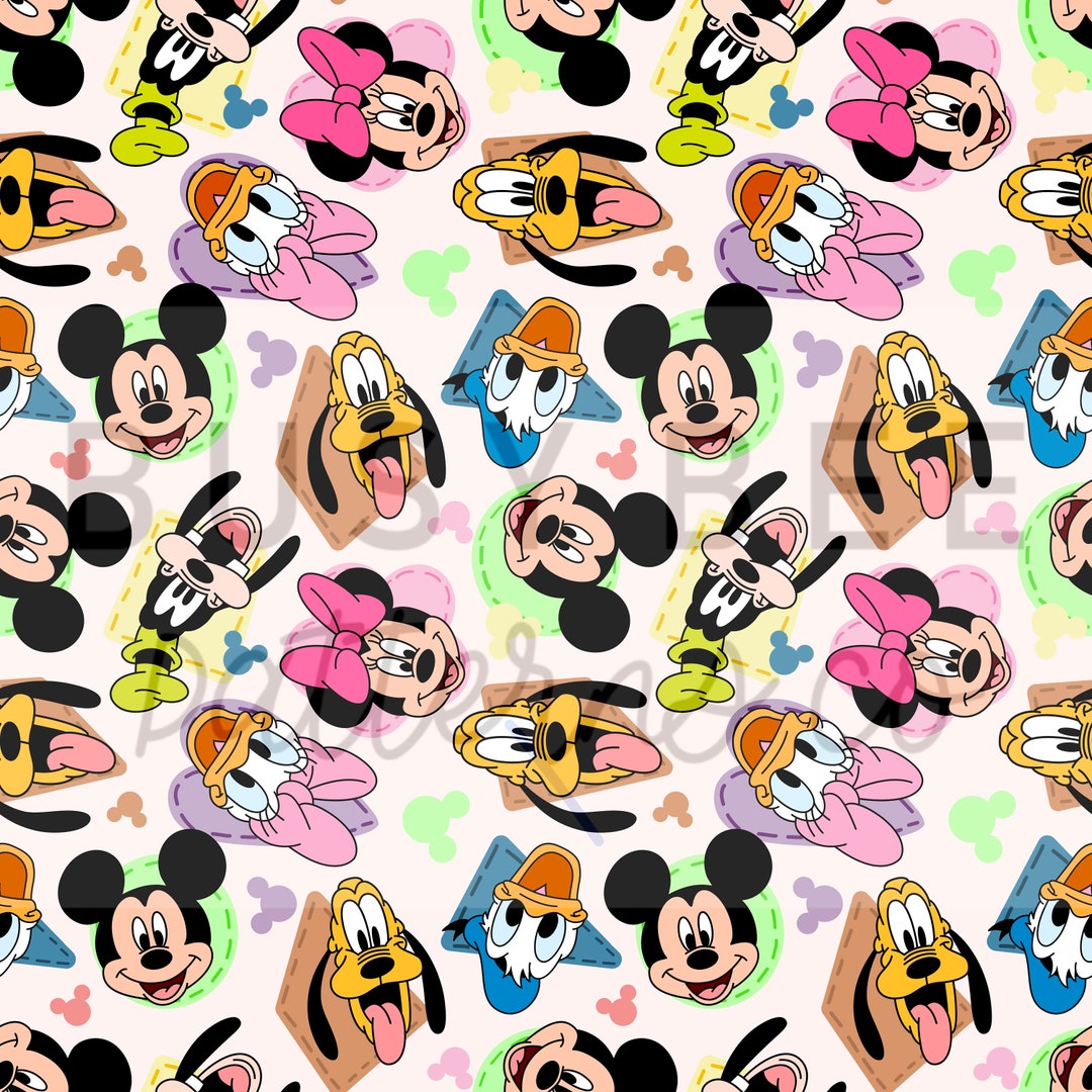 Cartoon Faces Seamless File - Etsy