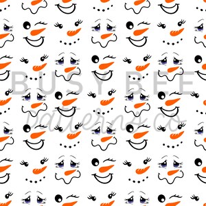 Snowman Face Seamless File, Christmas Seamless File - Etsy