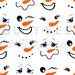 Snowman Face Seamless File, Christmas Seamless File - Etsy