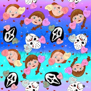 Horror Movie Seamless Pattern - Etsy