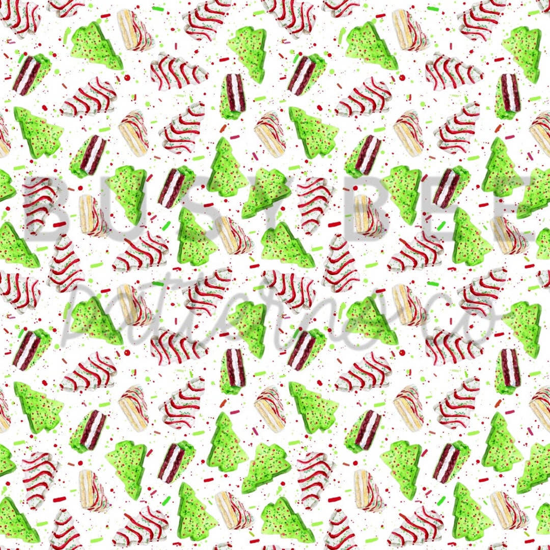 Christmas Cakes Seamless Pattern - Etsy