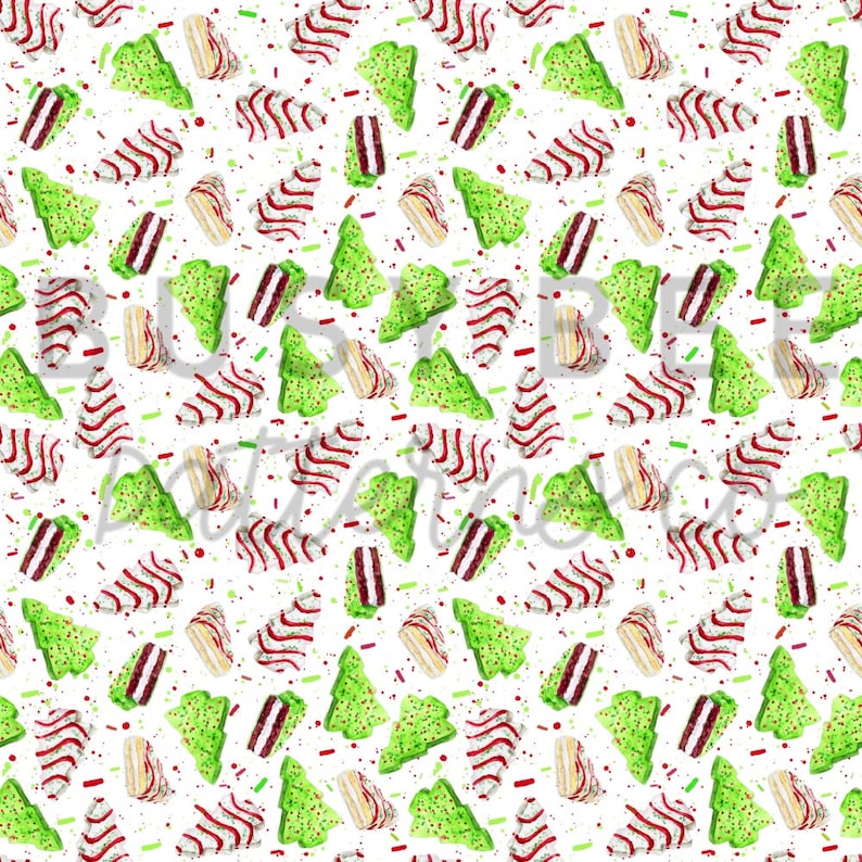 Christmas Cakes Seamless Pattern - Etsy