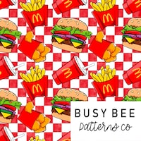 Whataburger Inspired Seamless File Fries Digital Pattern Repeating ...