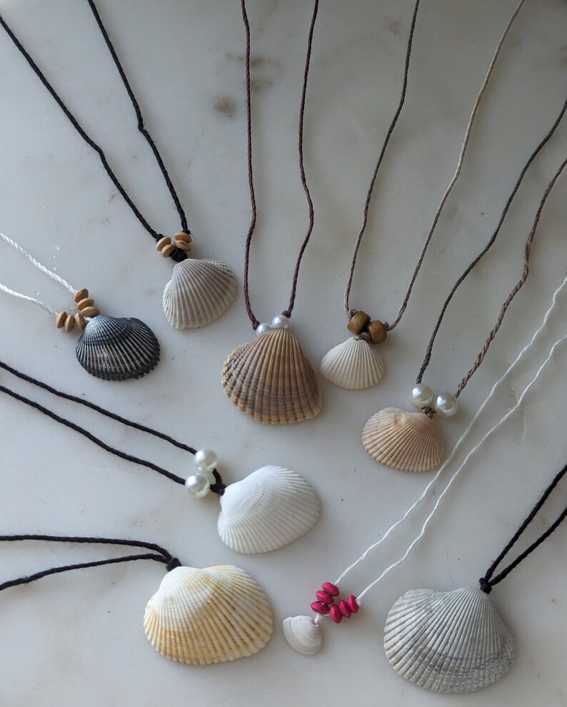 Shell & Bamboo Cord Necklaces for Girls and Ladies beach Jewelry - Etsy