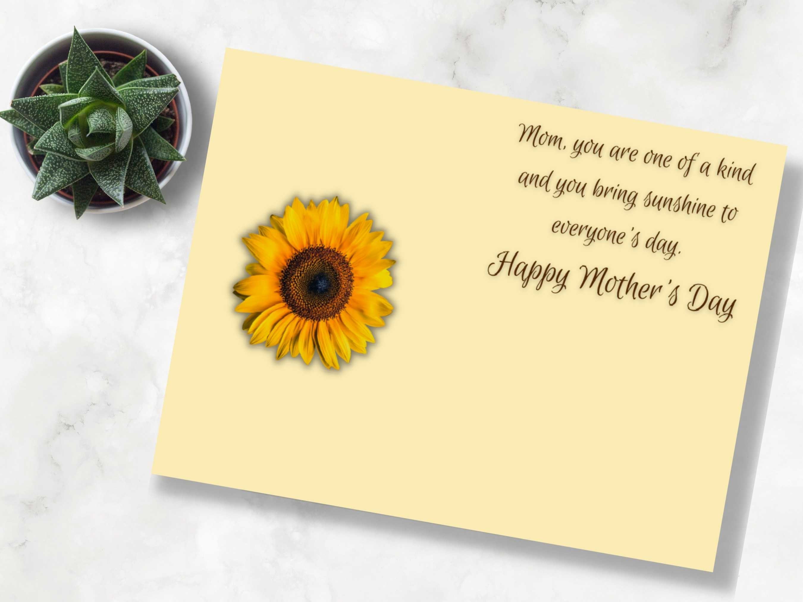 Printable Daisy Mother's Day Greeting Card 5x7 Instant Download - Etsy