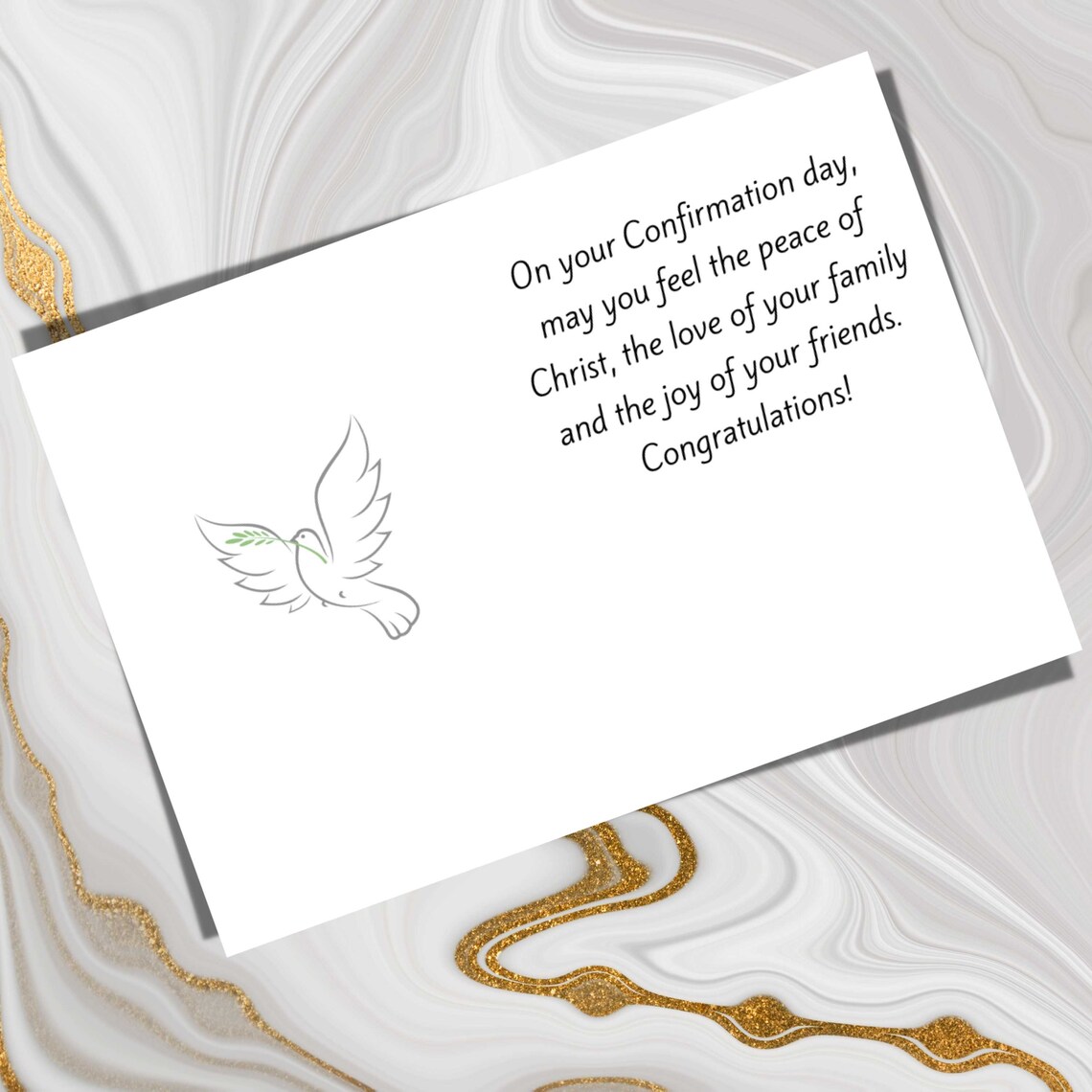 Printable Confirmation Greeting Card 5x7 | Etsy