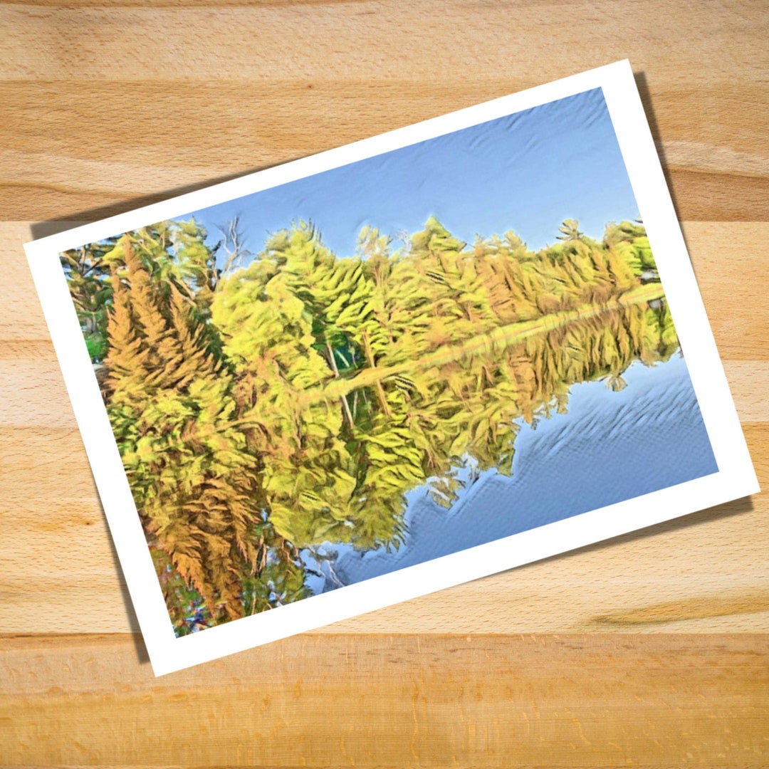 Printable Lake Scene Greeting Card - Watercolor - 5"x7" - Etsy