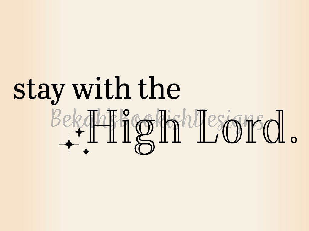 ACOTAR: High Lord (.svg .png .jpeg) - Etsy