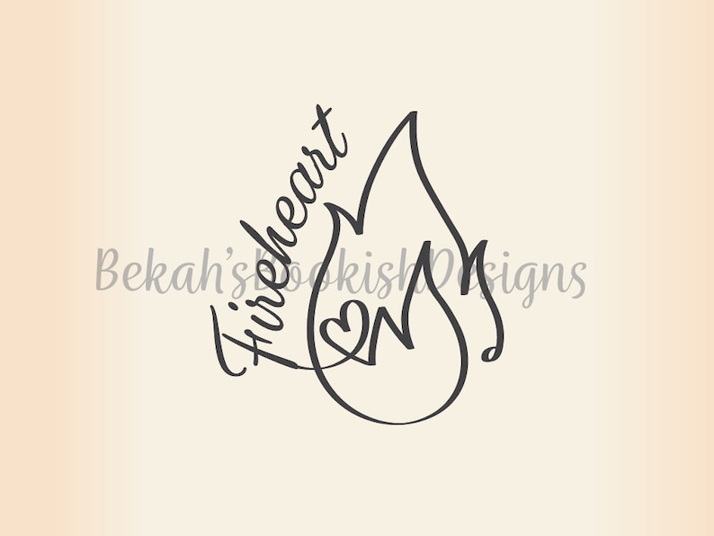 THRONE OF GLASS: Fireheart (.png .jpeg .svg) - Etsy